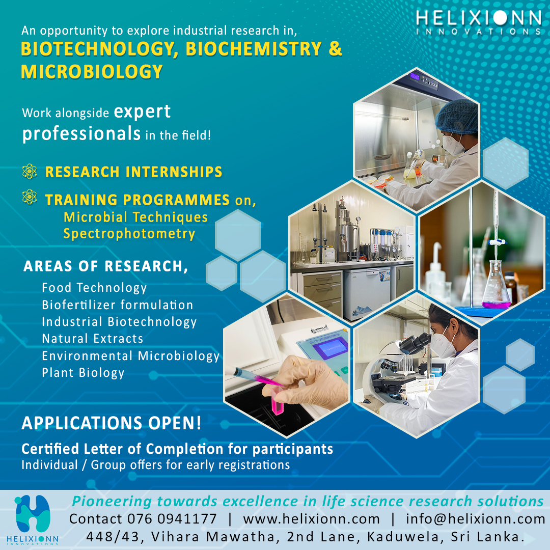 Research Internships and Training Programmes – Helixionn